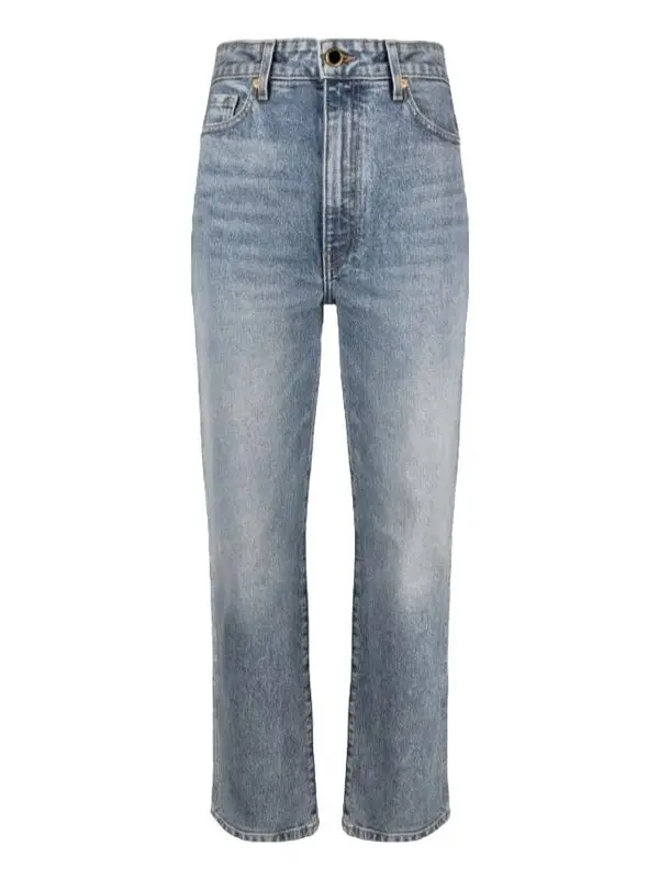 Khaite Abigail High Waist Jeans - Gray