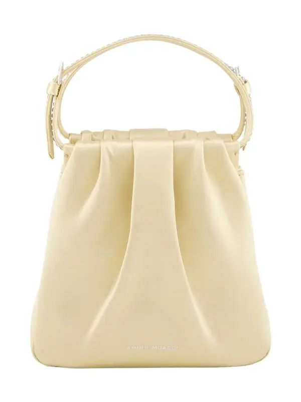 Amina Muaddi Double Handle Handbag - Cream