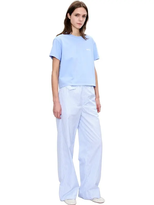 A.p.c. Boxy Petit Vpc T-shirt - Pale Blue / Ecru