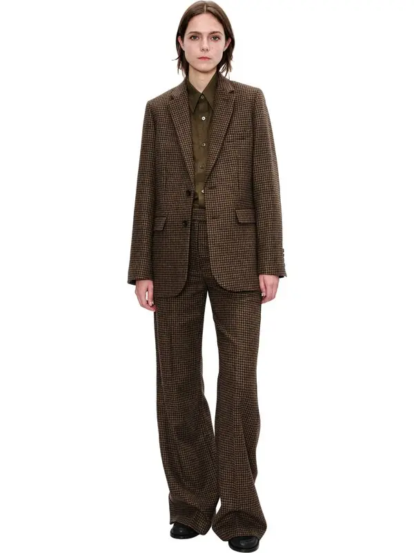 A.p.c. Annie" Houndstooth Blazer - Hazelnut