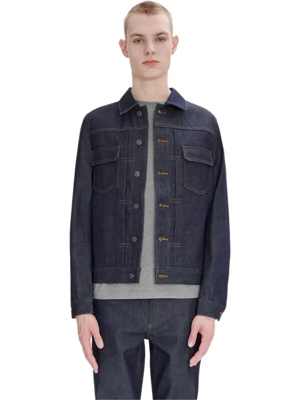 A.p.c. Indigo Denim Work Jacket - Raw Indigo