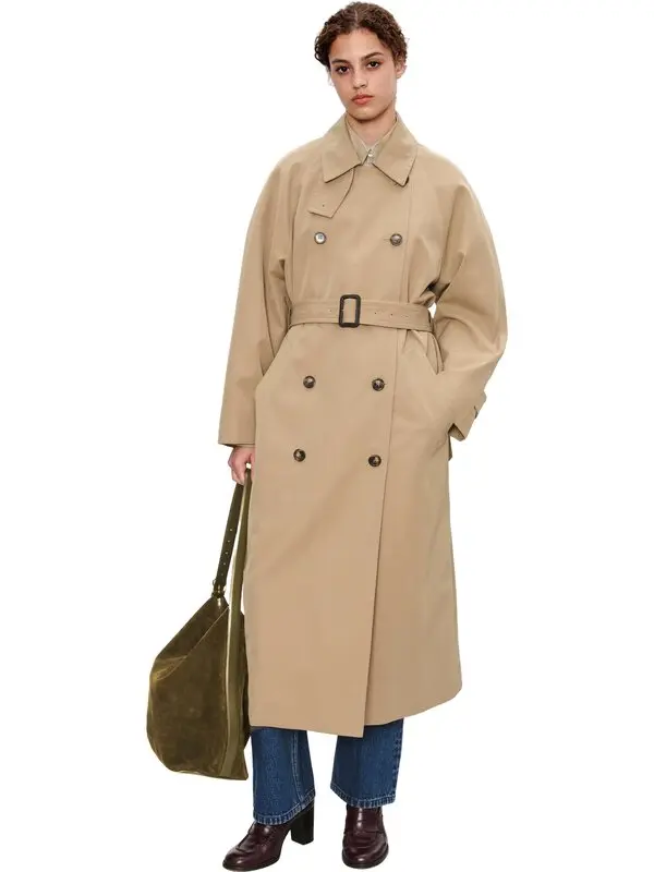 A.p.c. Trench Coat With Removable Belt - Beige
