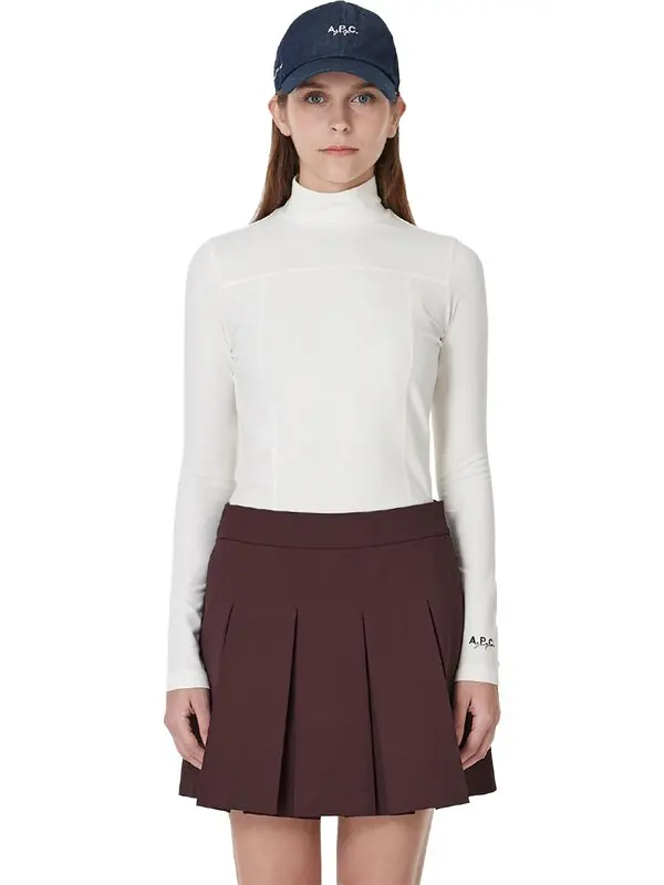 A.p.c. Golf Karrie High Neck T-shirt - Ivory