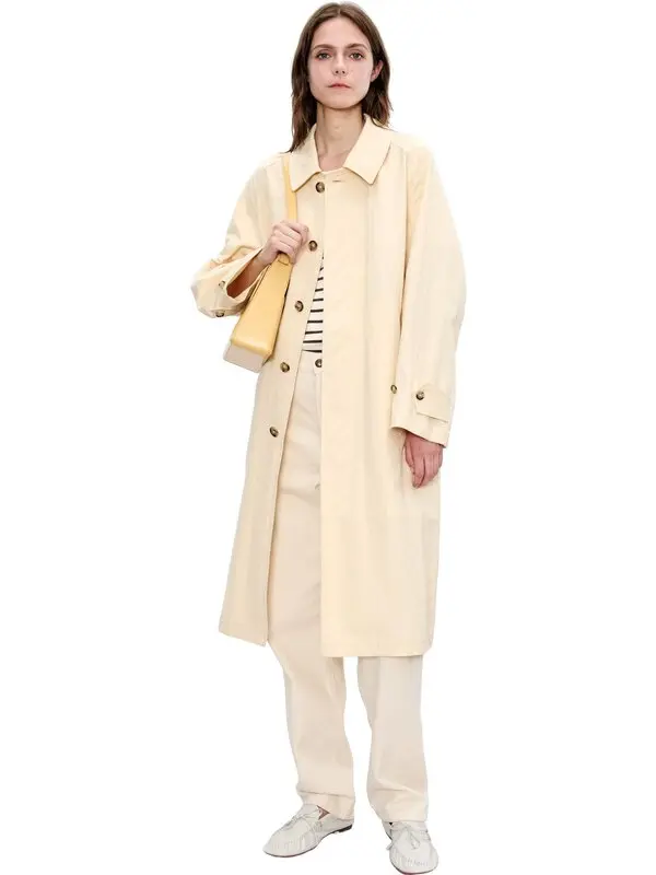 A.p.c. Classic Collar Raglan Sleeve Coat - Ecru