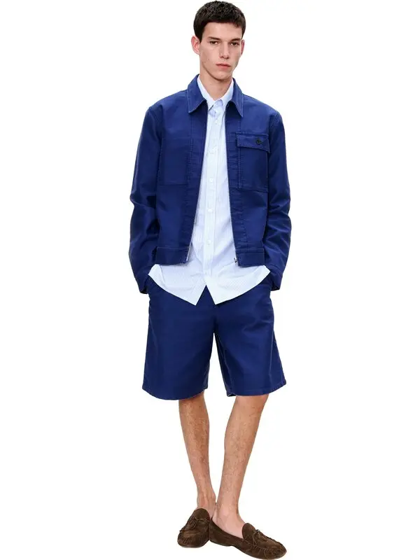 A.p.c. Victor Moleskin Jacket - Marine Blue