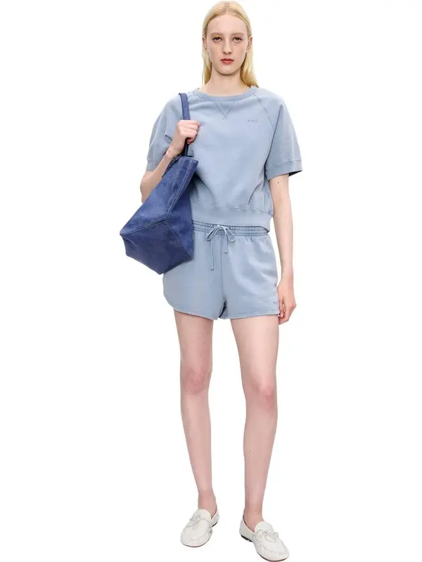 A.p.c. Patti Cropped Sweatshirt - Blue
