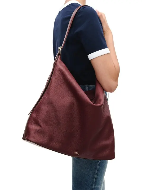 A.p.c. Vera Maxi Shoulder Bag - Red Wine