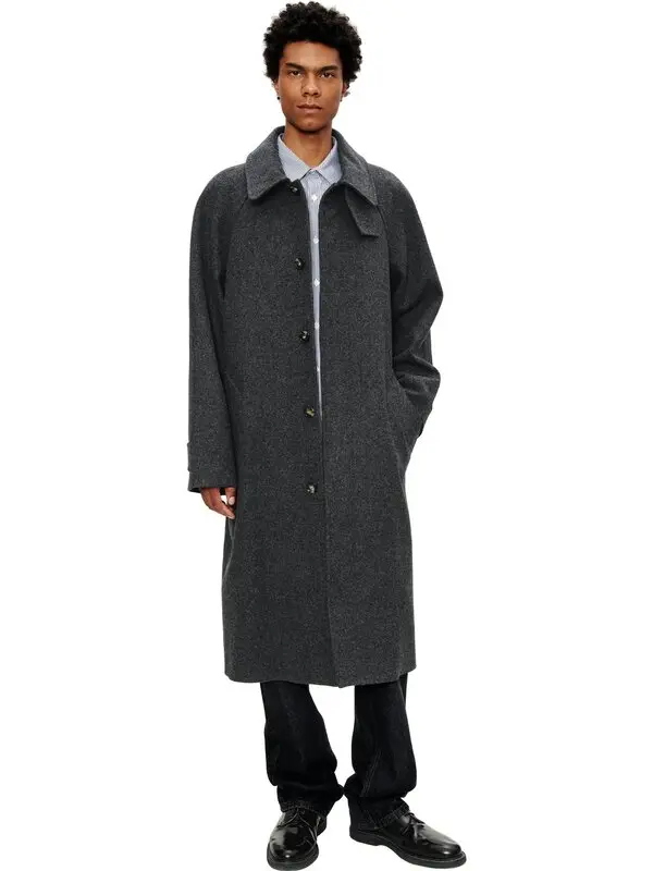 A.p.c. Raglan Sleeve Coat - Anthracite