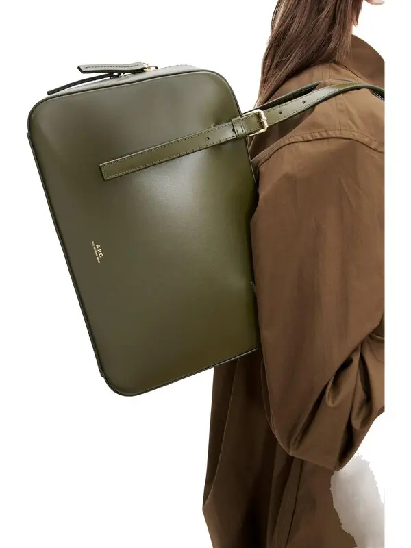 A.p.c. Virginie Box Bag - Dark Khaki