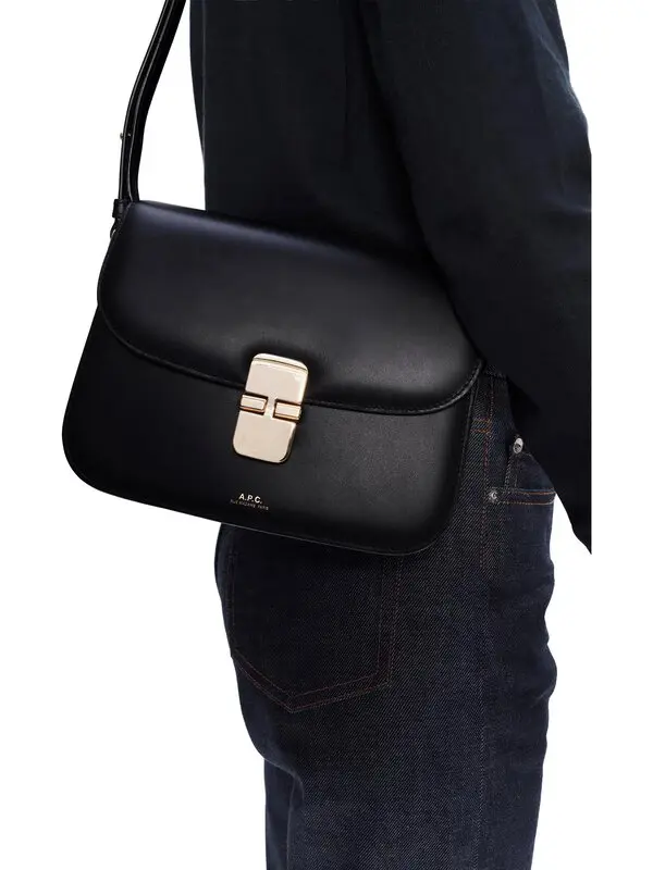 A.p.c. Grace Small Leather Bag - Black