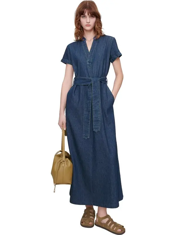 A.p.c. Annelie Maxi Dress - Indigo