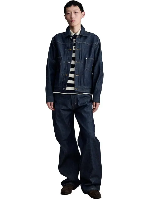 A.p.c. X Brain Dead Cropped Trucker Jacket - Indigo