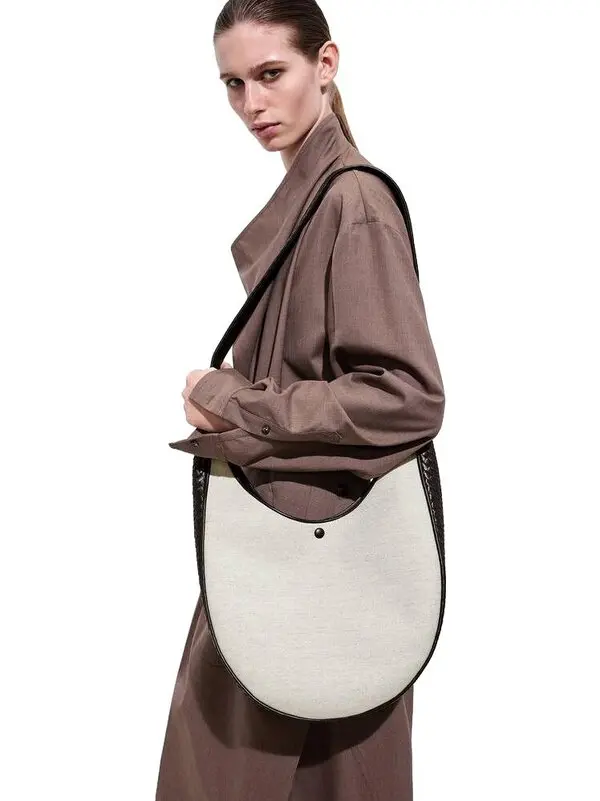 Bottega Veneta Ovetto - Natural/espresso