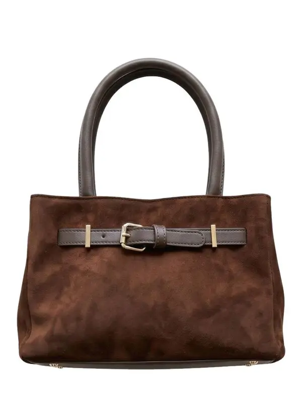 HARMAIN LEATHERS LTD Suede East-west Convertible Tote Bag - Brown