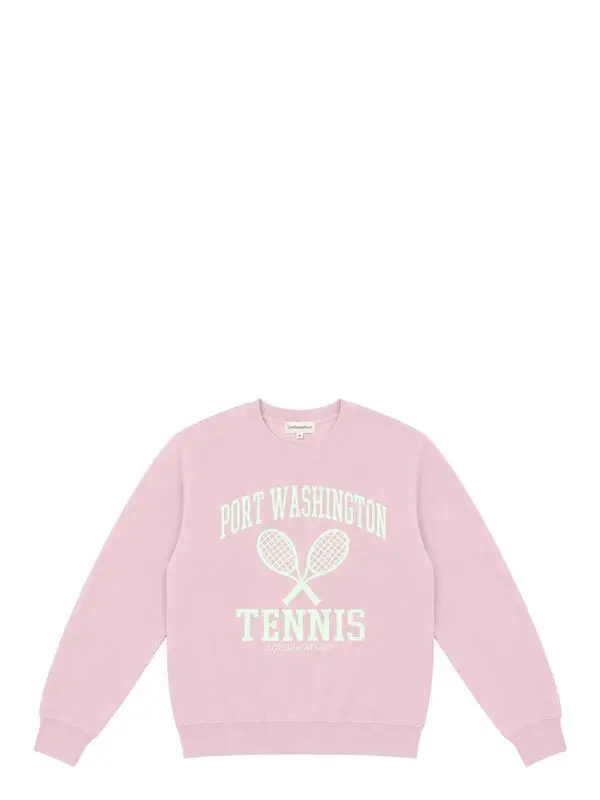 LoveShackFancy Port Washington Tennis Sweatshirt - Pink