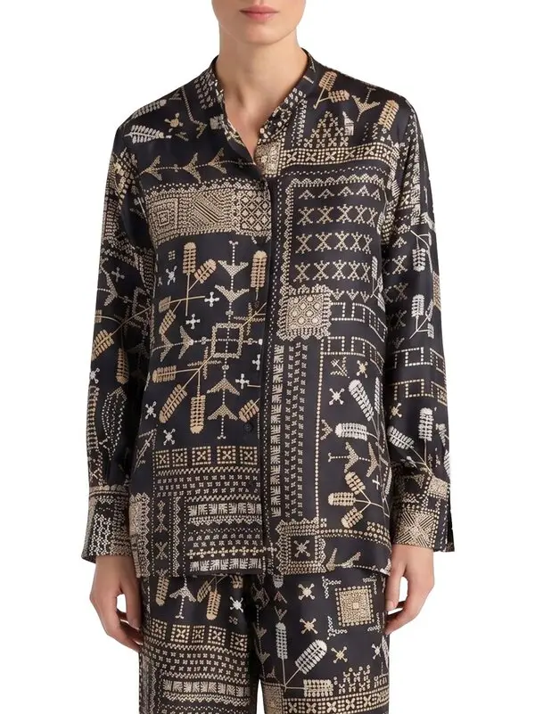 Momoni Silk Shirt - Black