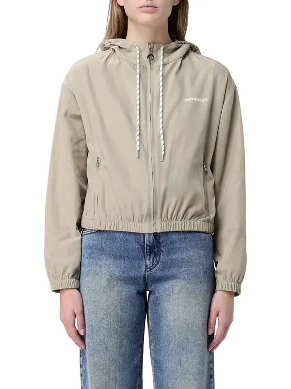 Patrizia Pepe Zip-up Hooded Jacket - Beige
