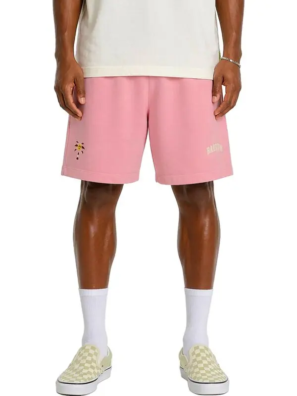 BARROW Embroidered Logo Relaxed Fit Shorts - Blush Pink