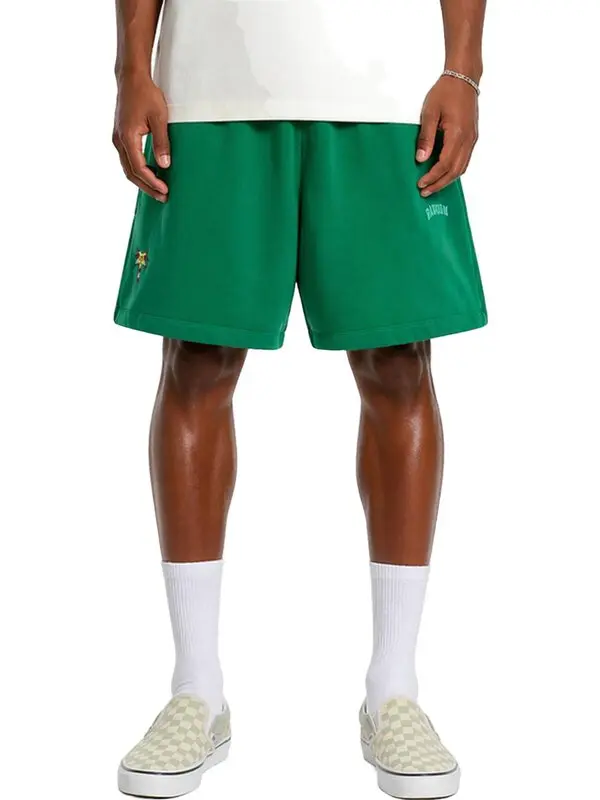 BARROW Embroidered Logo Relaxed Fit Shorts - Green