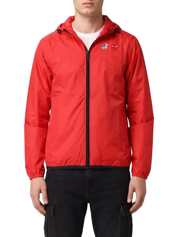 Comme Des Garçons X K-way Hooded Windbreaker Jacket - Red