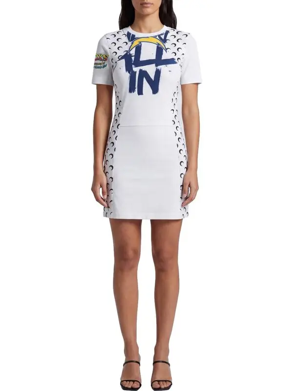 MARINE SERRE Printed Dress - White