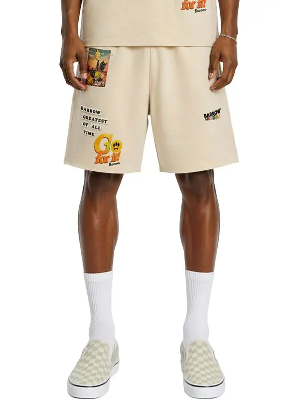 BARROW Graphic Shorts - Cream