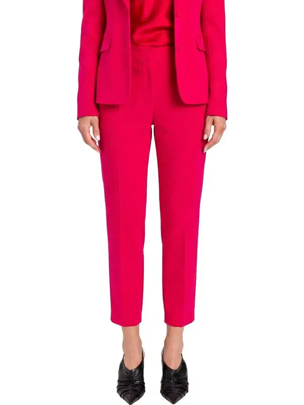 TWINSET Tailored Straight Leg Pants - Fuchsia