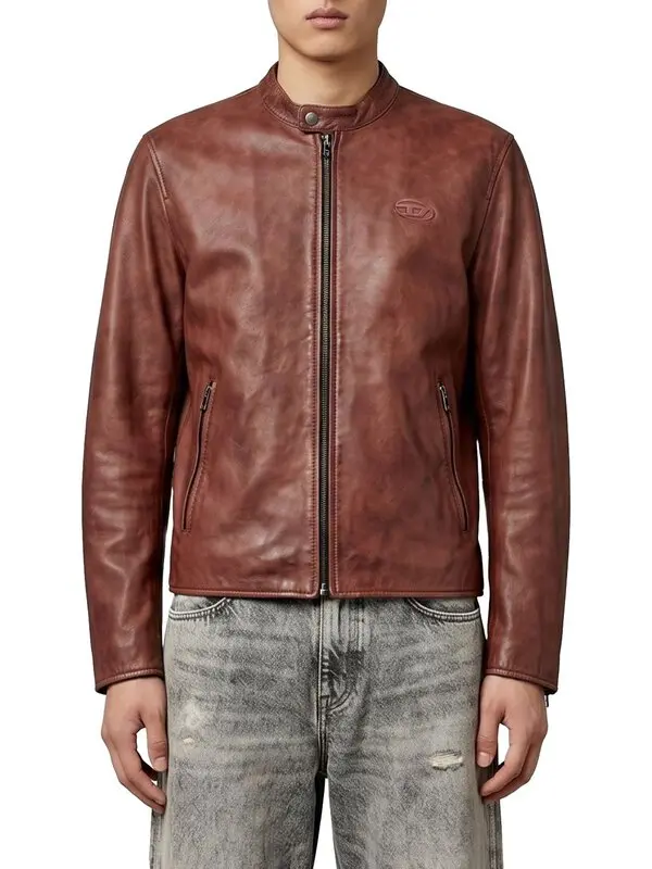 DIESEL® Leather Jacket - Brown