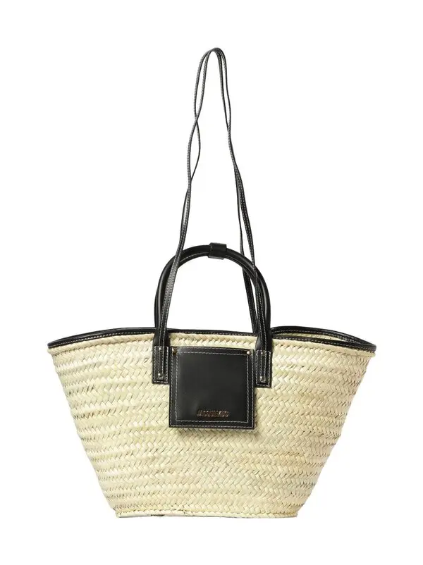 Jacquemus Raffia Tote Bag - Black