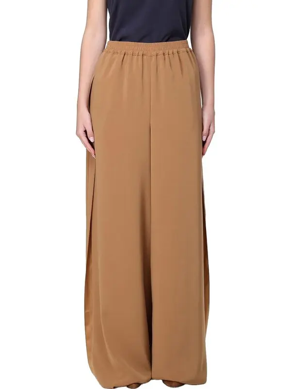 Max Mara Wide-leg Crêpe Trousers - Brown