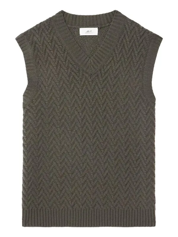 Mr P. Wool And Cashmere-blend Sweater Vest - Green