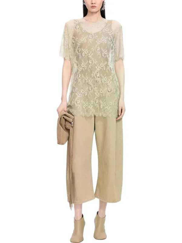 JNBY Embroidered Lace T-shirt - Neutrals