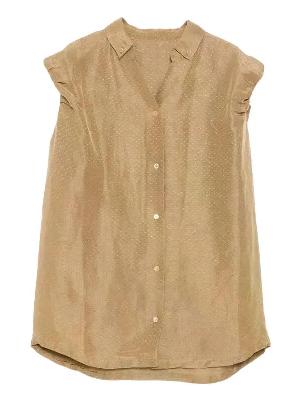 JNBY Dot-jacquard Sleeveless Shirt - Neutrals