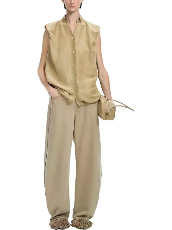 JNBY Dot-jacquard Sleeveless Shirt - Neutrals