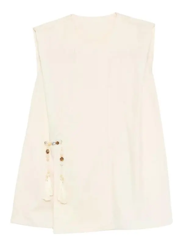 JNBY Embellished Button Sleeveless Top - Neutrals