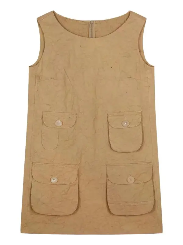 JNBY Floral-embroidered Utility Dress - Brown