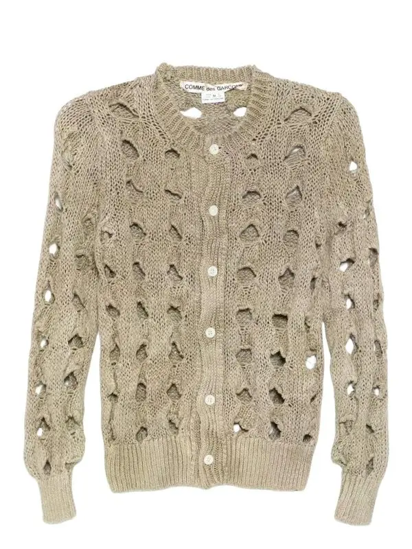 Comme Des Garçons Cut-out Cardigan - Neutrals