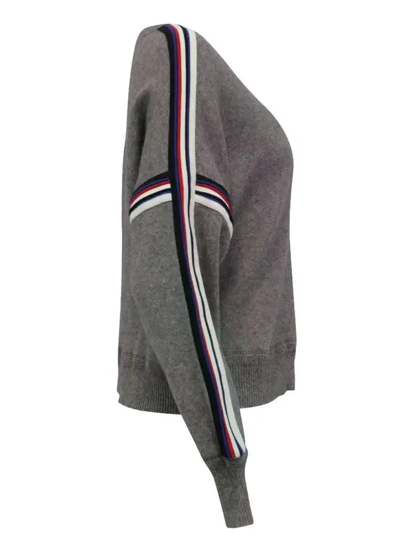 ISABEL MARANT VINTAGE Kao Striped-sleeve Sweater - Grey