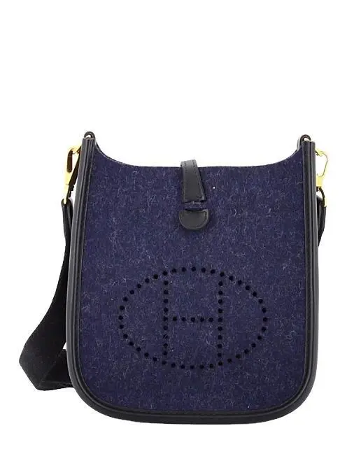 Hermès Tpm Evelyne Bag Gen Iii Felt - Blue