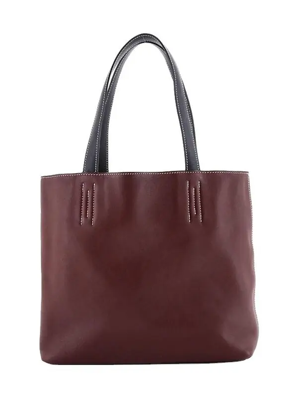 Hermès 28 Double Sens Tote Veau Sikkim - Red