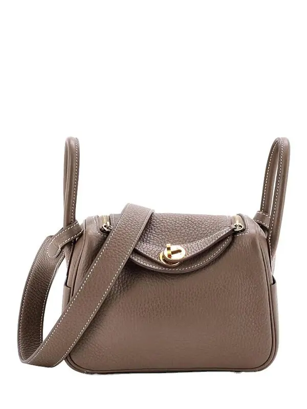 Hermès Mini Lindy Bag Clemence - Gray