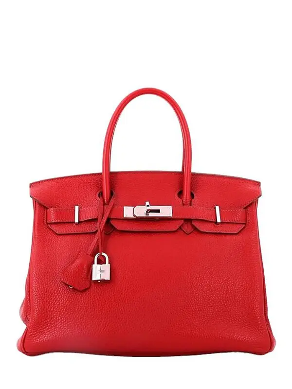 Hermès Birkin 30 Handbag Red Togo With Palladium Hardware - Rouge Garance