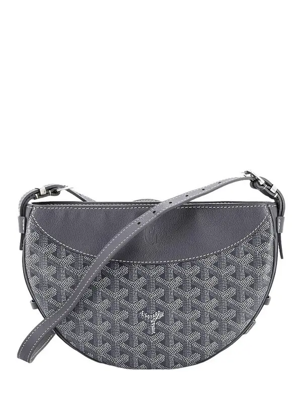 Goyard Hirondelle Shoulder Bag Coated Canvas And Leather - Gray
