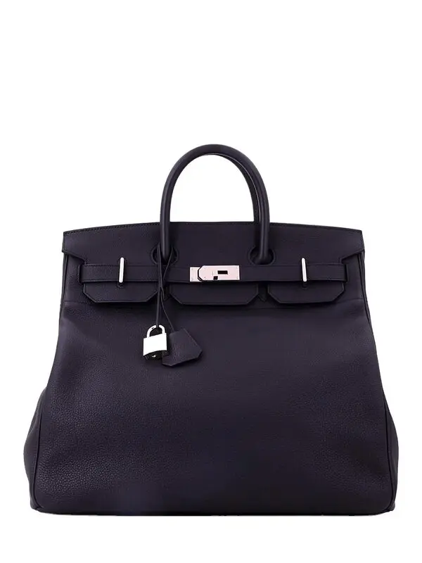 Hermès Hac 40 Handbag In Togo Leather - Noir
