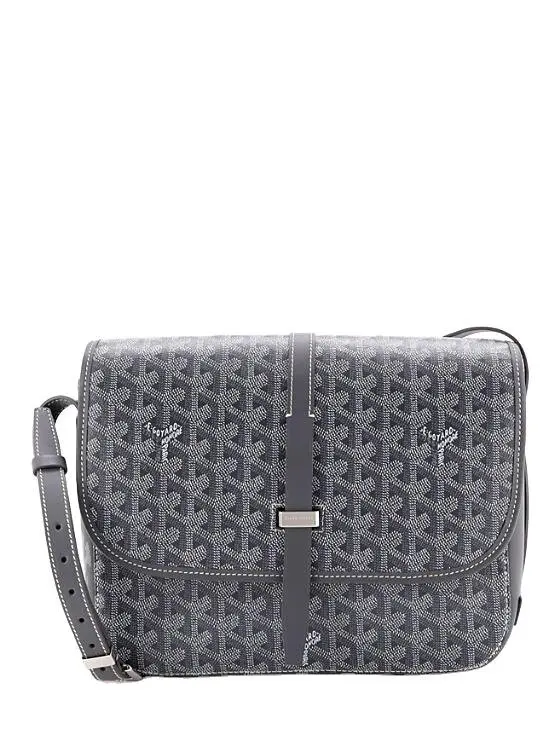 Goyard Mm Belvedere Ii Messenger Bag Coated Canvas - Gray