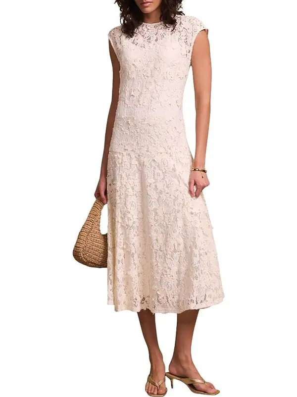 Mint Velvet Lace Maxi Dress - Cream