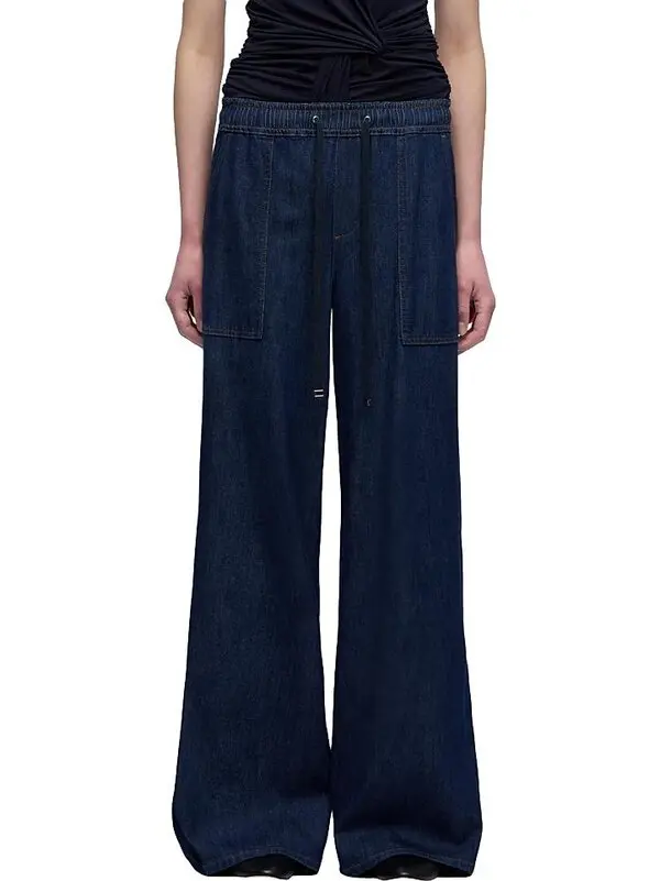 7 For All Mankind Utility High Rise Pull-on Wide Leg Jeans - Halona