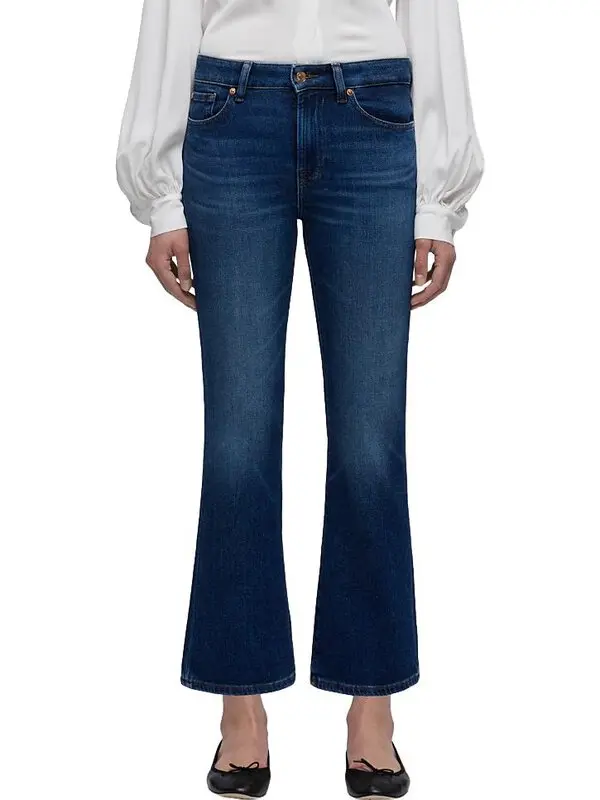 7 For All Mankind The Leggy Mid Rise Bootcut Crop Jeans - Current