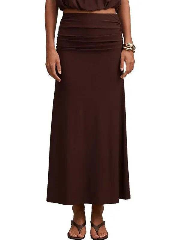 EVER NEW Sutton Flute Maxi Skirt - Milk Chocolate Co-ord