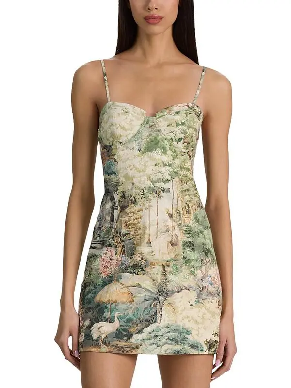 Alice + Olivia Nila Seamed Corset Mini Dress - Terrain
